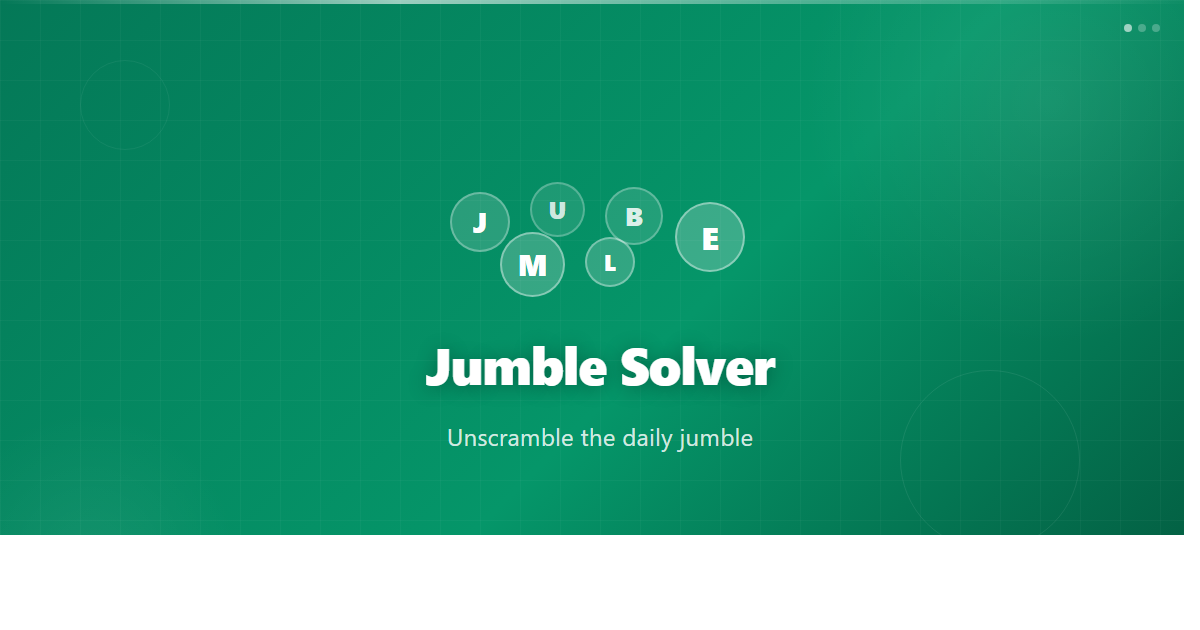 Jumble Solver - Daily Jumble Puzzle Help | PuzzleDepot.com